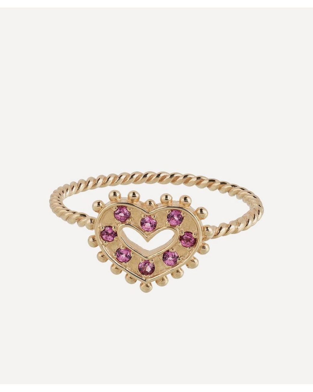 Anna + Nina 14Ct Gilded Romance Ring in White | Lyst