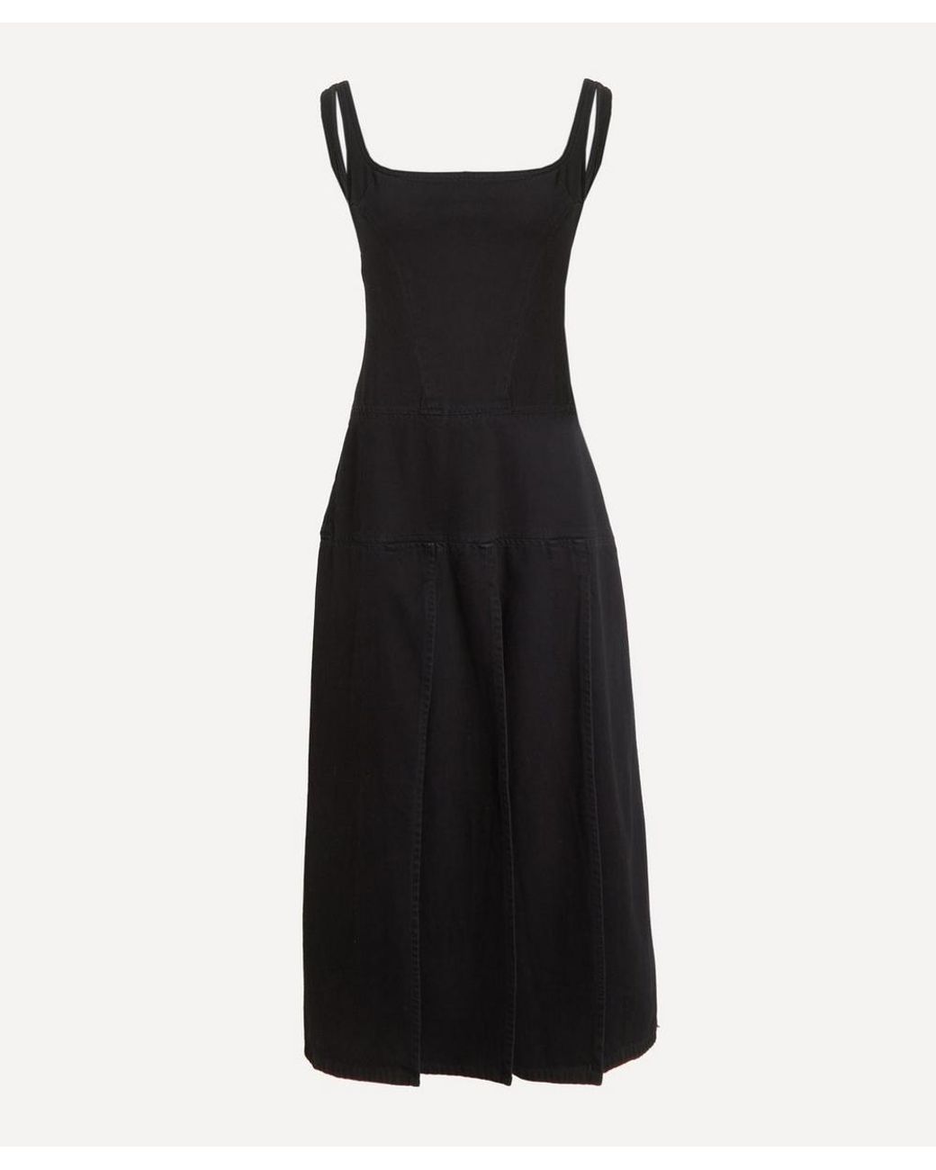 Dala Strip Denim Dress in Black | Lyst UK