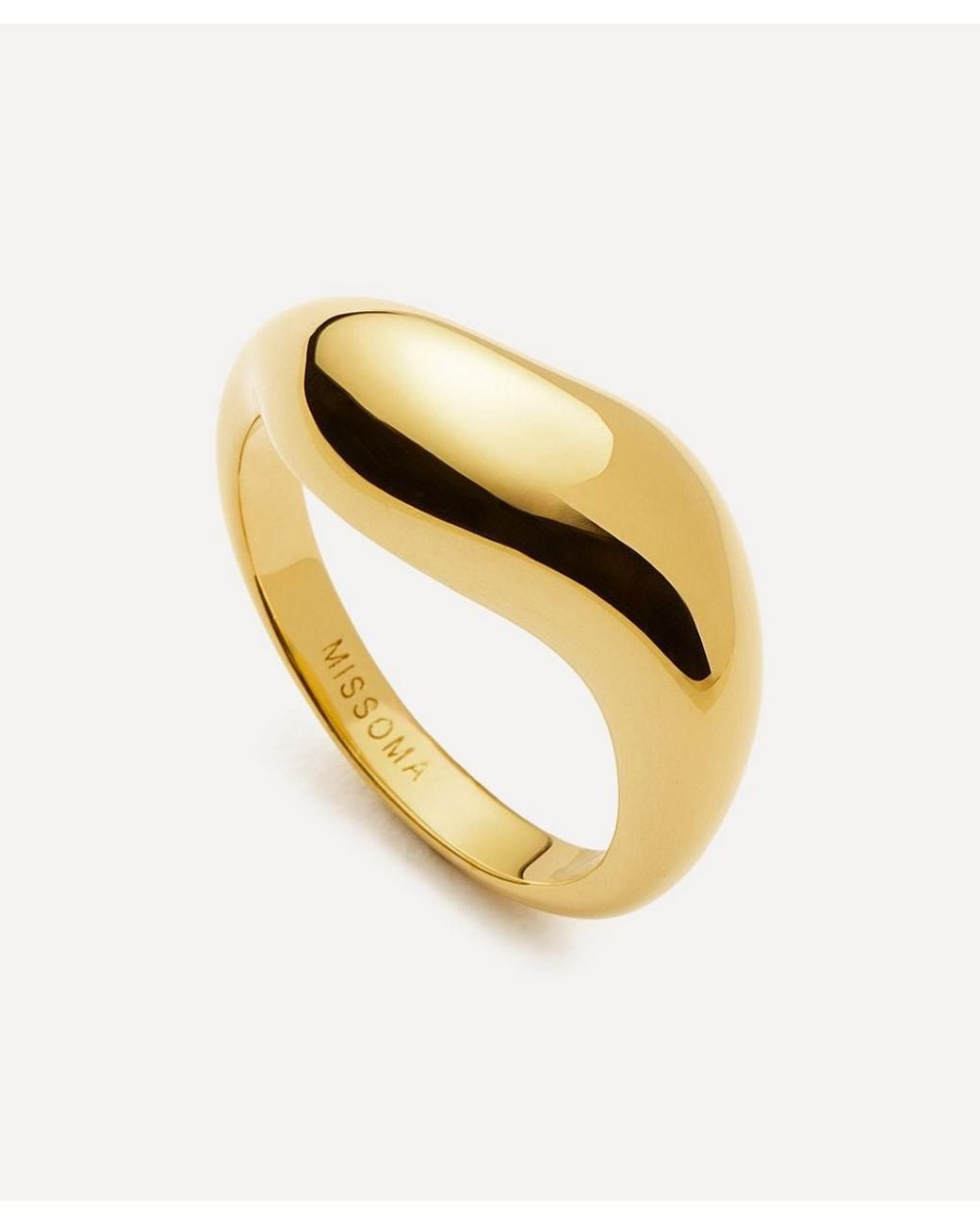Missoma X Savi 18Ct-Plated Signature Stacking Ring in Metallic | Lyst