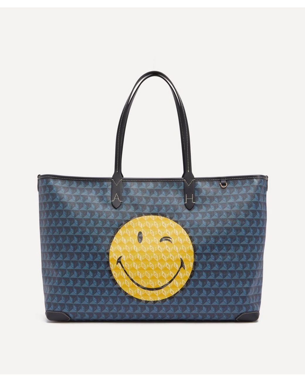 Anya Hindmarch I Am A Plastic Bag Wink Zipped Tote in Blue | Lyst UK