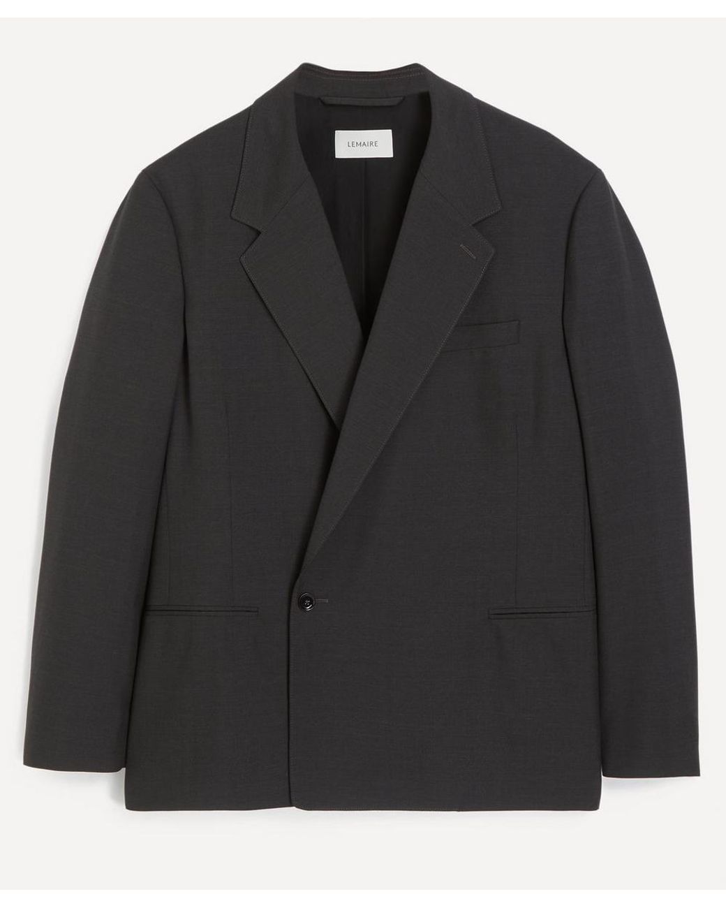 Lemaire Cross-Breast Blazer in Black for Men | Lyst UK