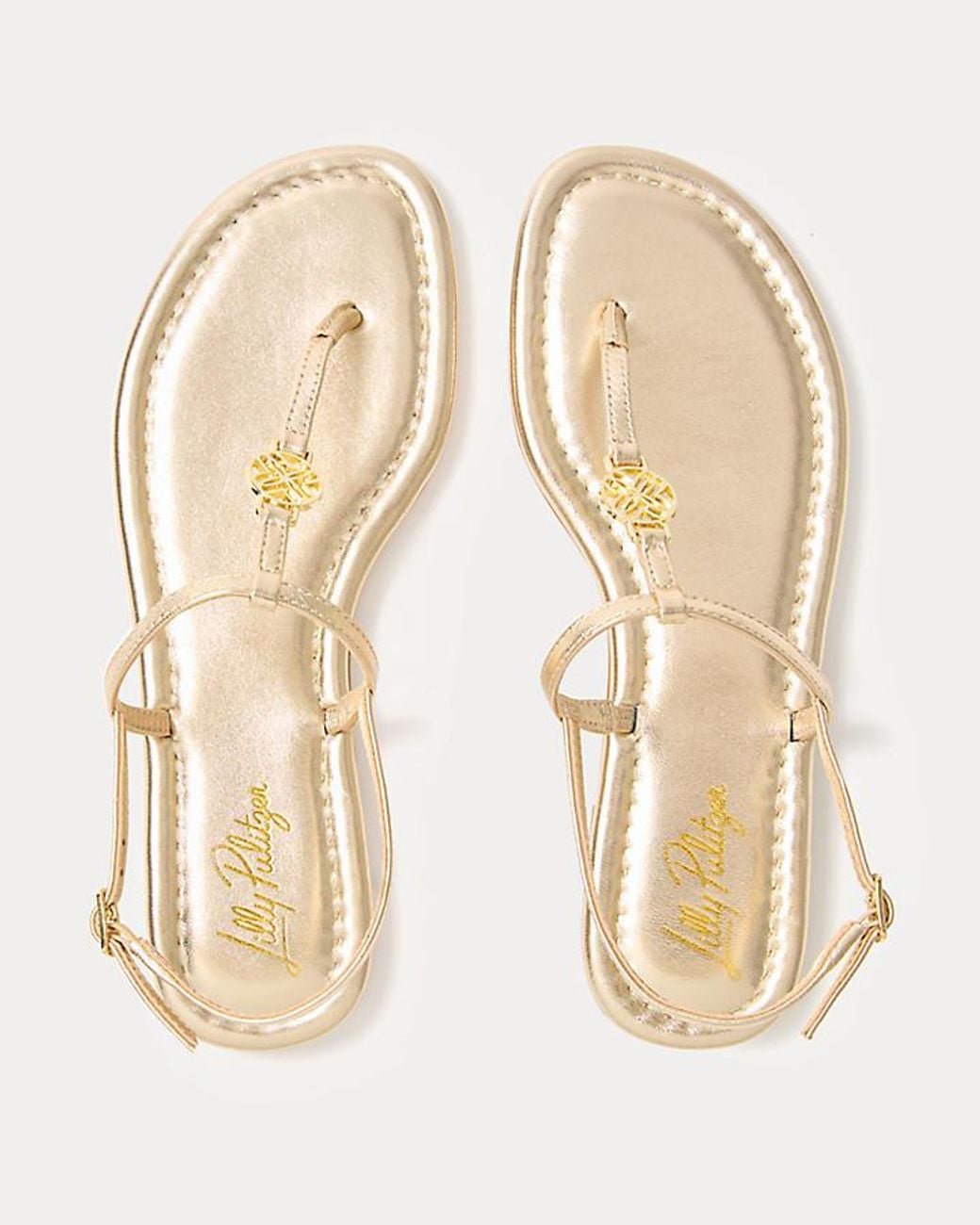Lilly Pulitzer Delilah Logo Sandal in Natural | Lyst