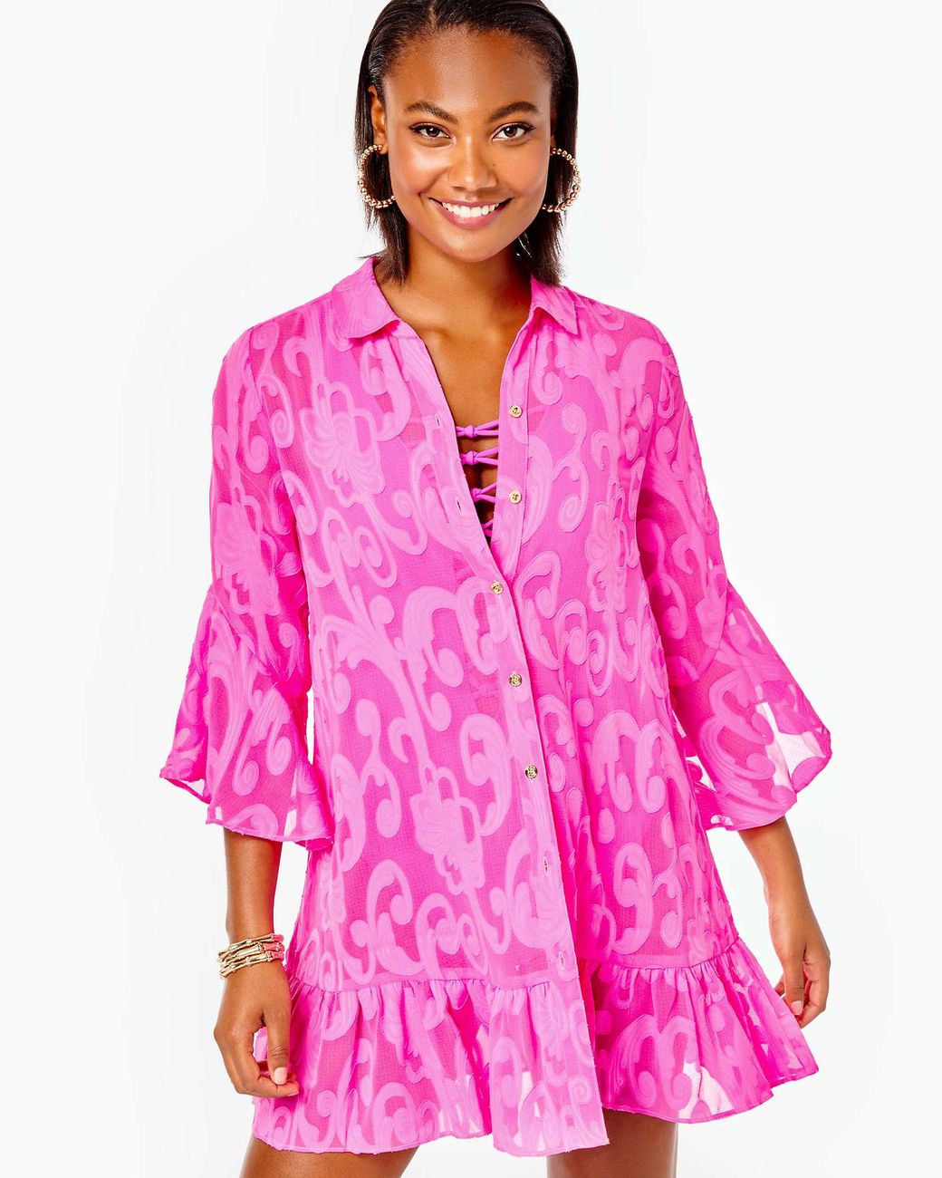 Lilly Pulitzer Linley Coverup in Pink | Lyst