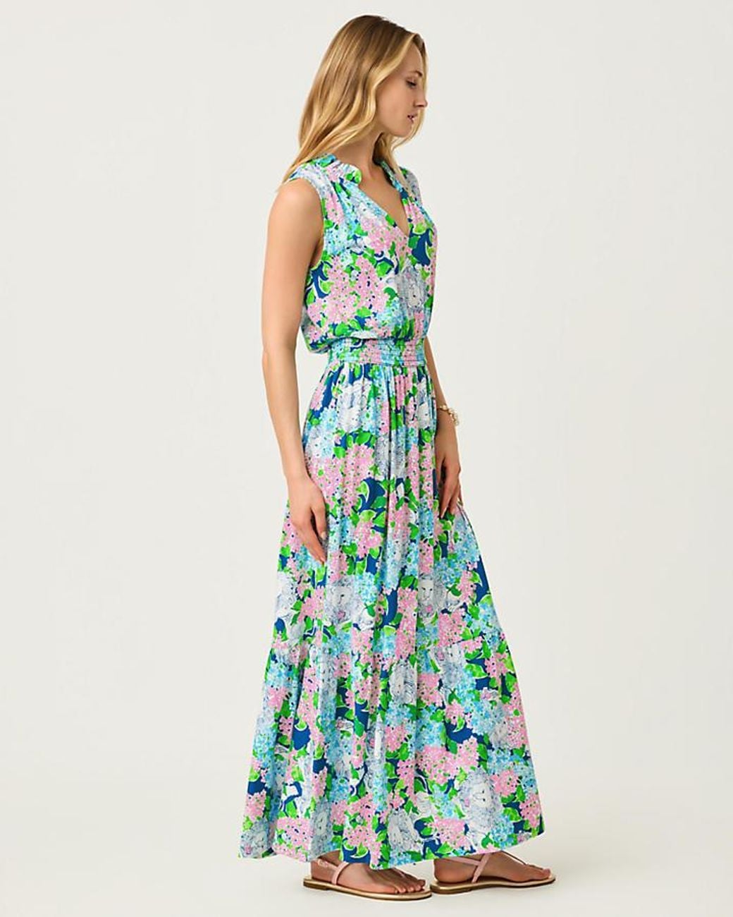 Lilly Pulitzer Amiria Maxi Dress in Green | Lyst
