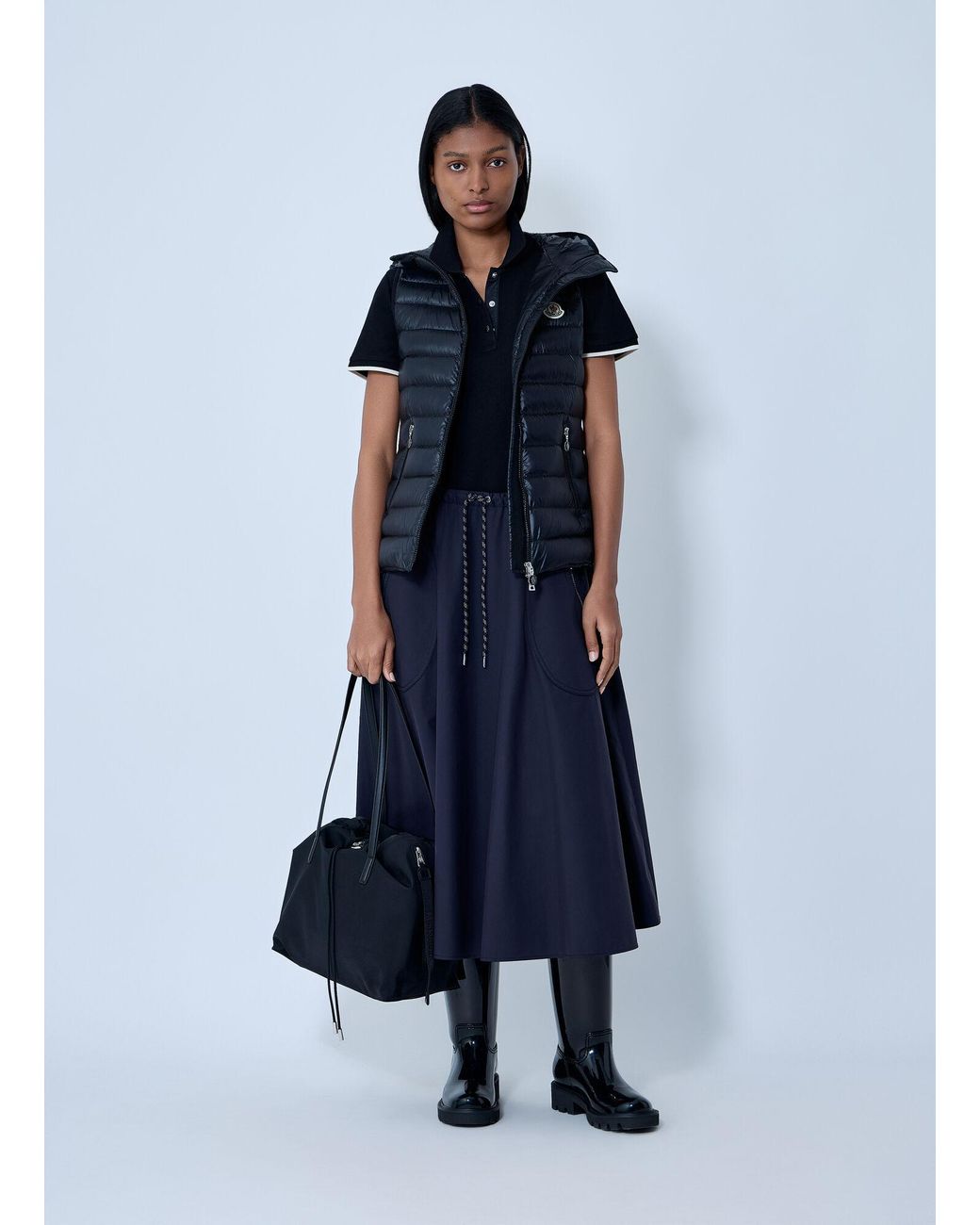 Moncler Glygos Short Down Vest in Blue | Lyst UK