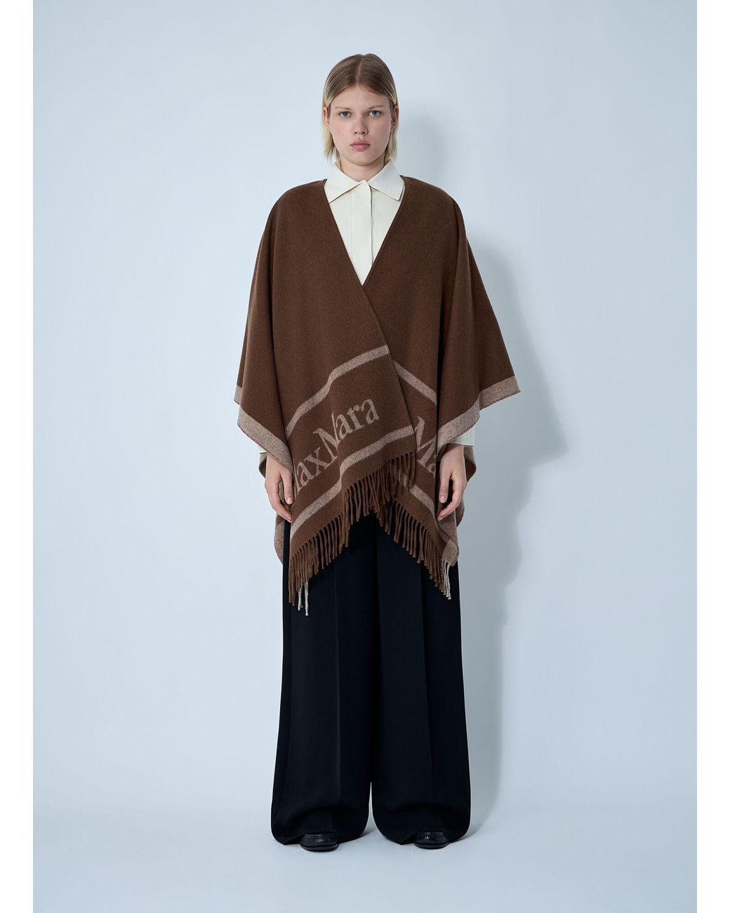 Max Mara Hilde Logo Motif Scarf in Brown | Lyst Canada