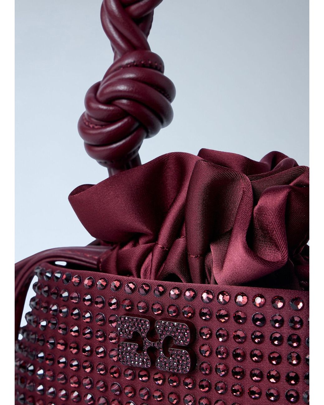Ganni Mini Bou Bucket Handbag in Purple | Lyst