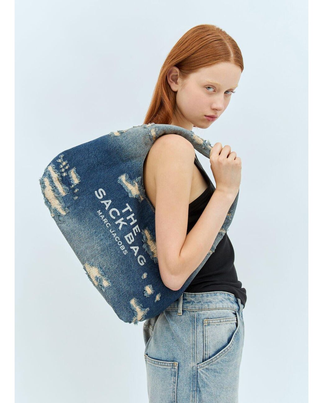 Marc Jacobs The Denim Sack Shoulder Bag in Blue | Lyst