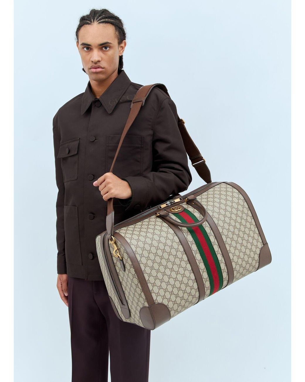 Gucci Savoy Large Duffle Bag in Black for Men | Lyst