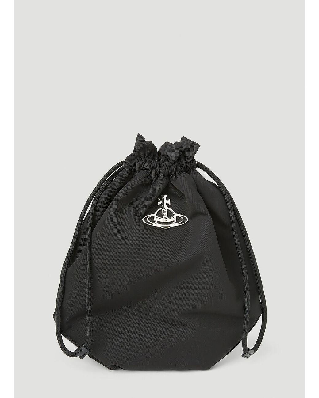 Vivienne Westwood Re Nylon Drawstring Pouch Bag in Black | Lyst