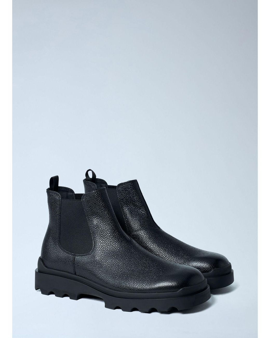 Prada Stamped Leather Boots in Blue for Men | Lyst UK