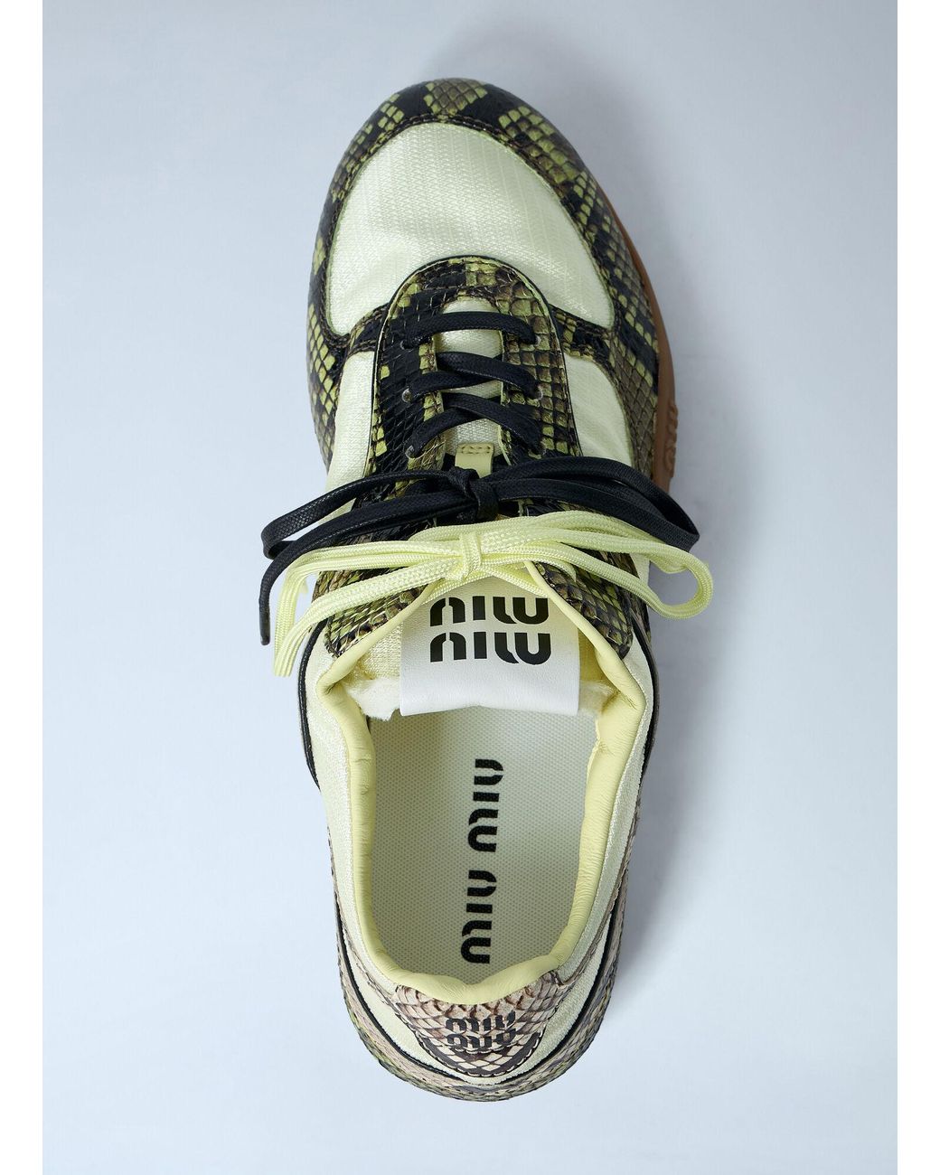 Miu Miu Gymnasium Sneakers in Green | Lyst UK