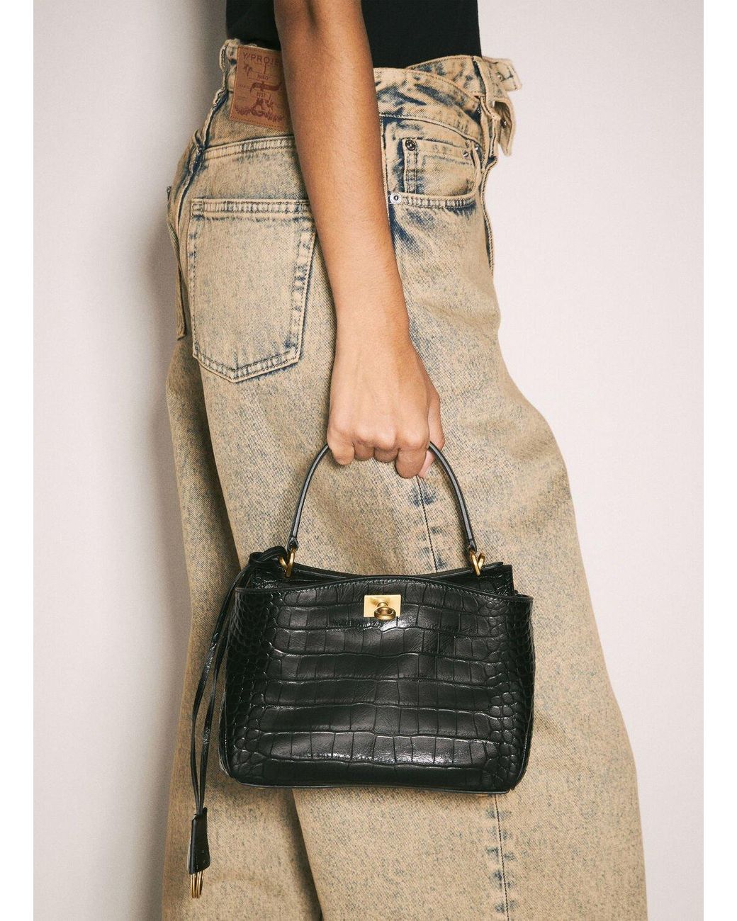 Balenciaga Mini Rodeo Handbag in Green | Lyst