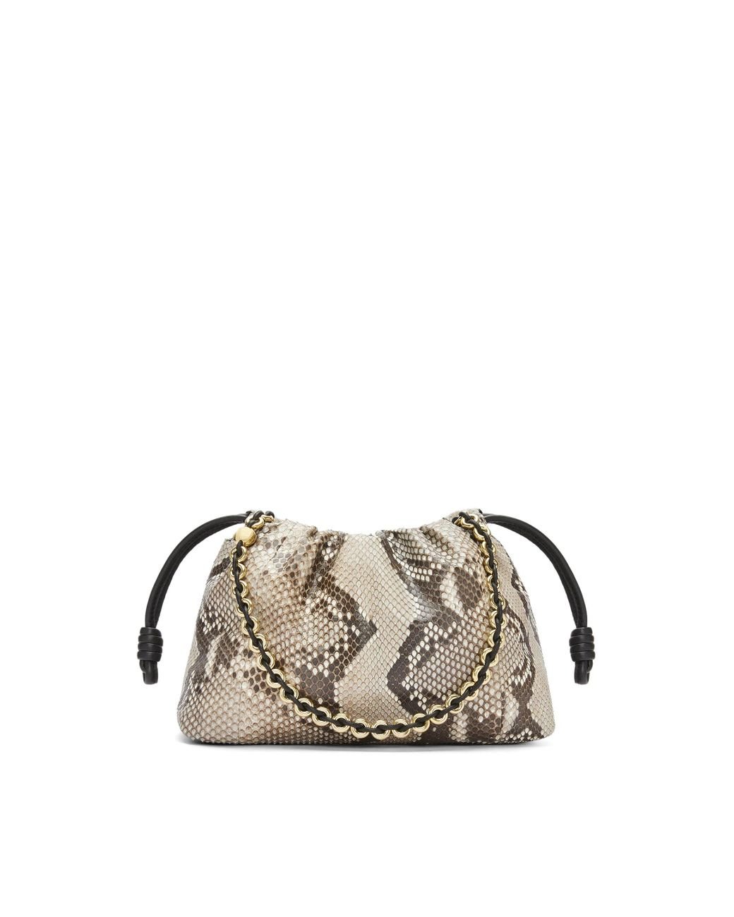 Loewe Flamenco Purse Bag In Python in Natural | Lyst UK