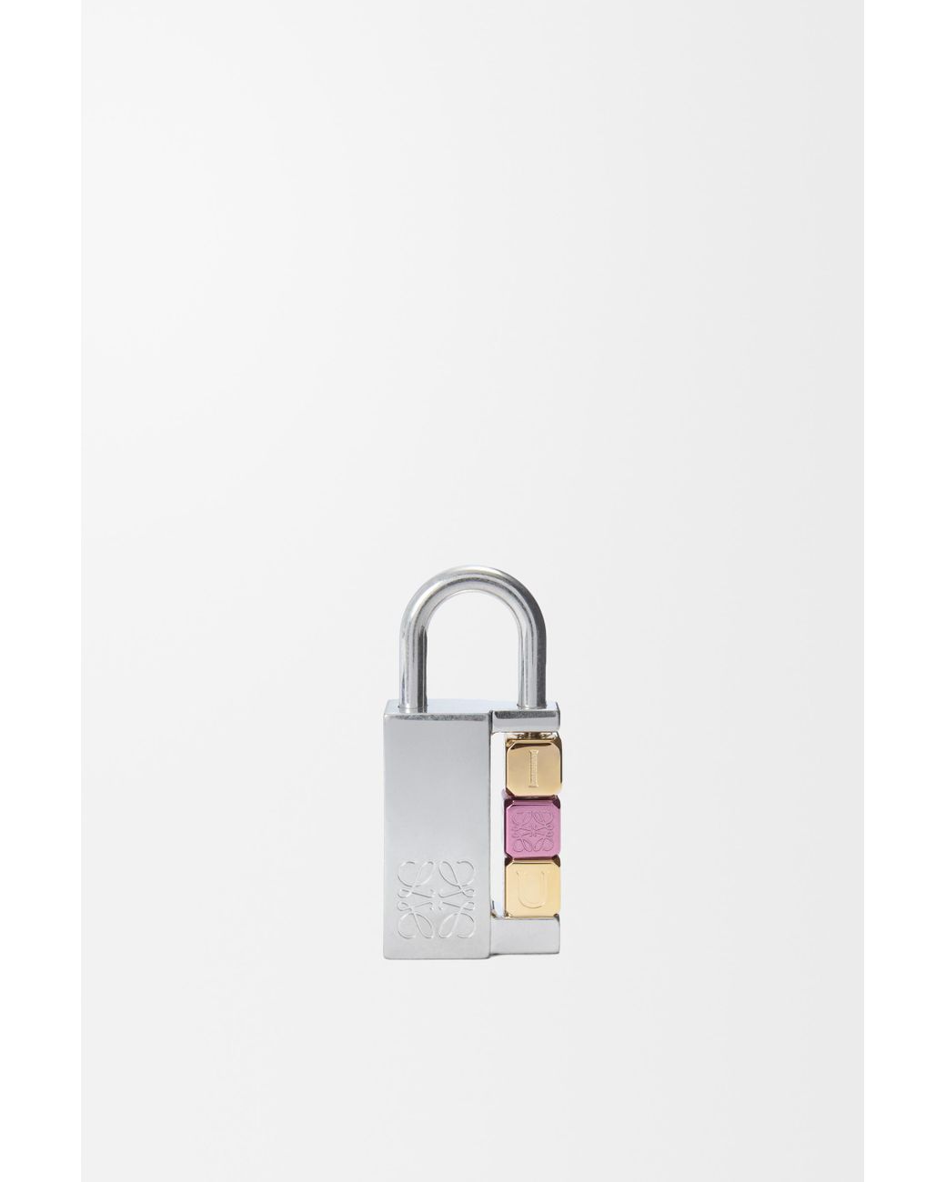 Loewe Padlock Charm in White | Lyst