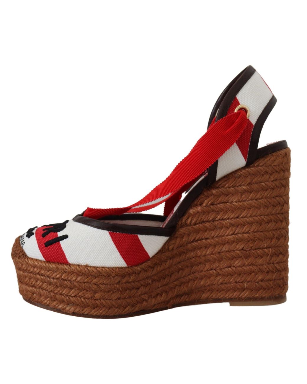 Red And Black Wedges Shoes