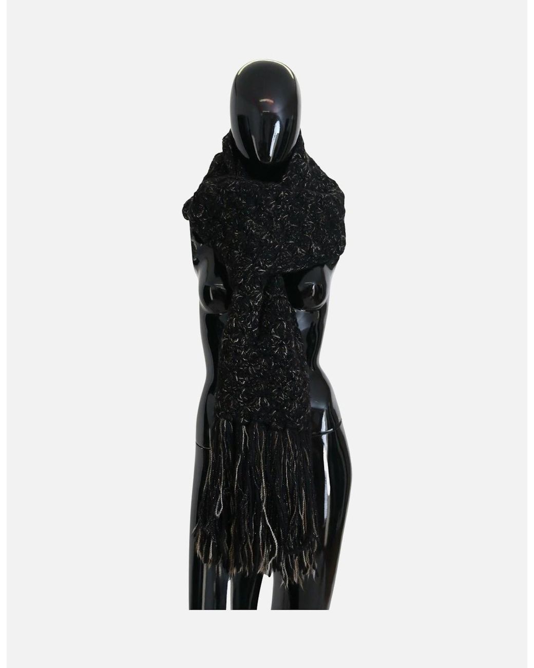 Dolce & Gabbana Luxurious Wool Blend Scarf With Logo Details Scarves in ...