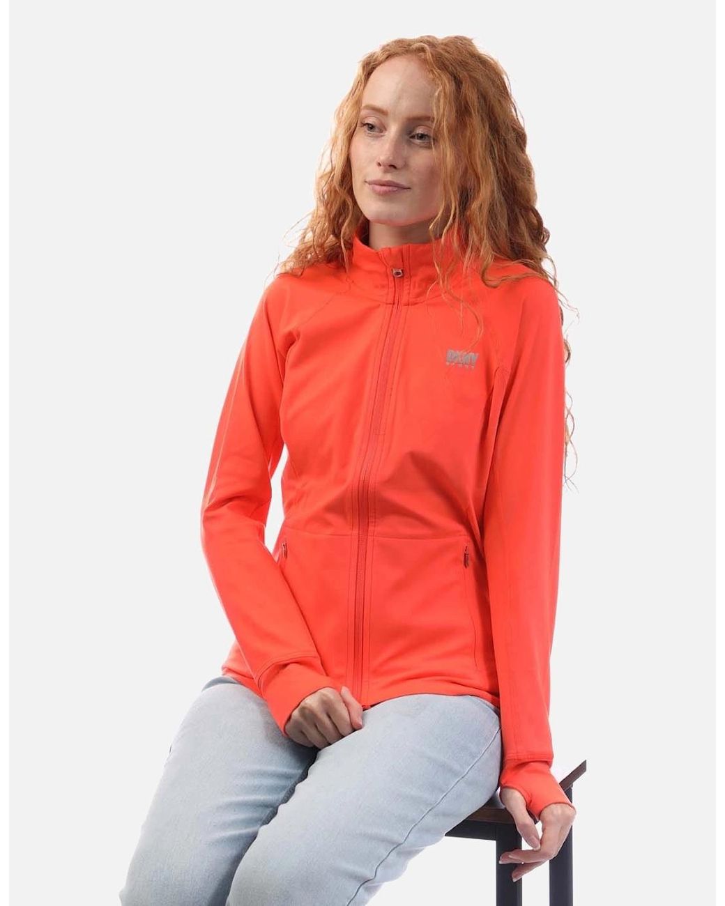 DKNY Balance Compression Full Zip Sweat Jacket in Red | Lyst UK