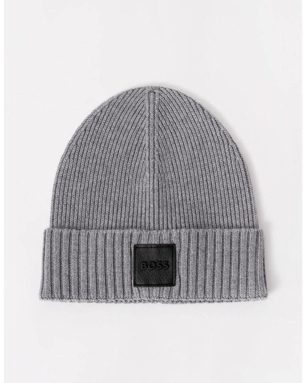BOSS Boss Flavio Beanie in Grey for Men | Lyst UK