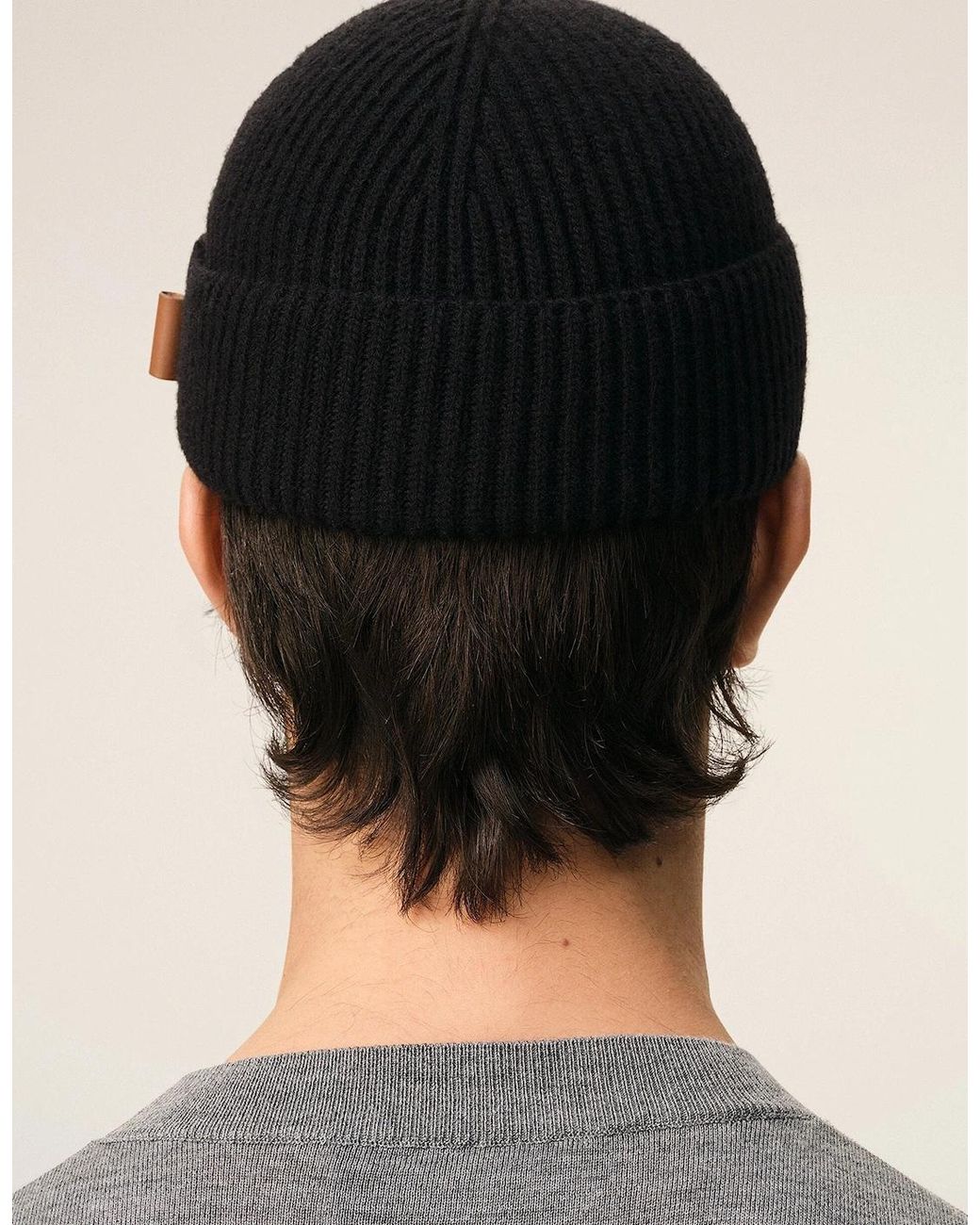 Ami Paris Ami Label Wool Hat in Black for Men | Lyst UK