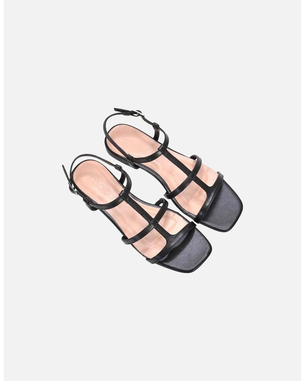 XY London Ladies Danielle Caged Sandals in Black | Lyst UK