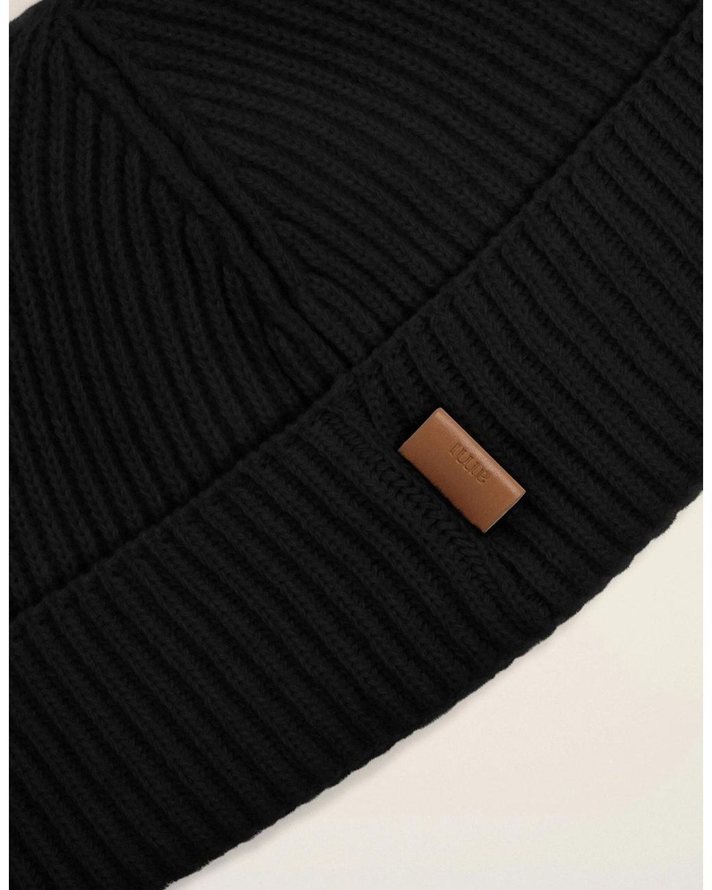 Ami Paris Ami Label Wool Hat in Black for Men | Lyst UK