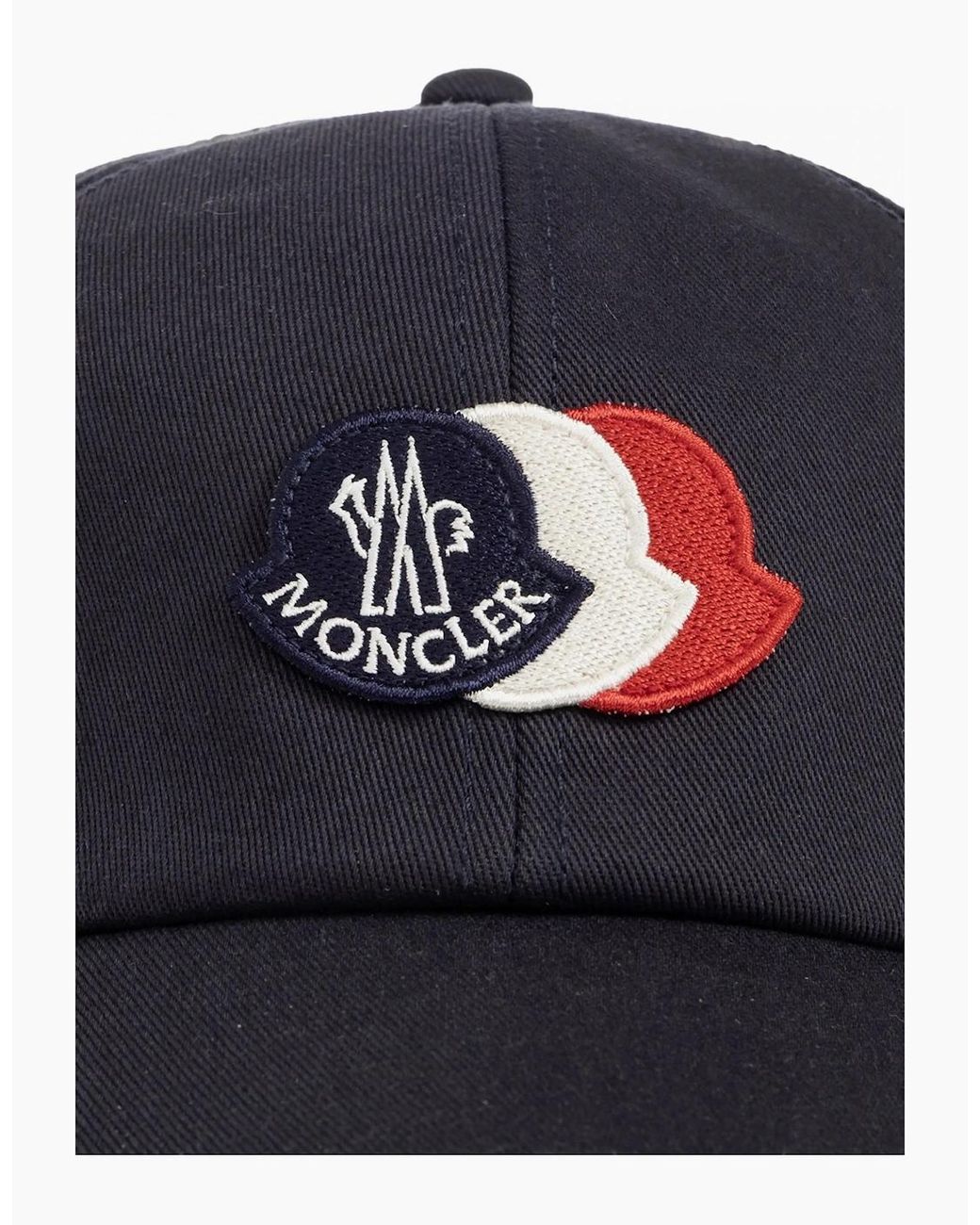 Moncler Triple Logo Cap in Blue for Men | Lyst UK