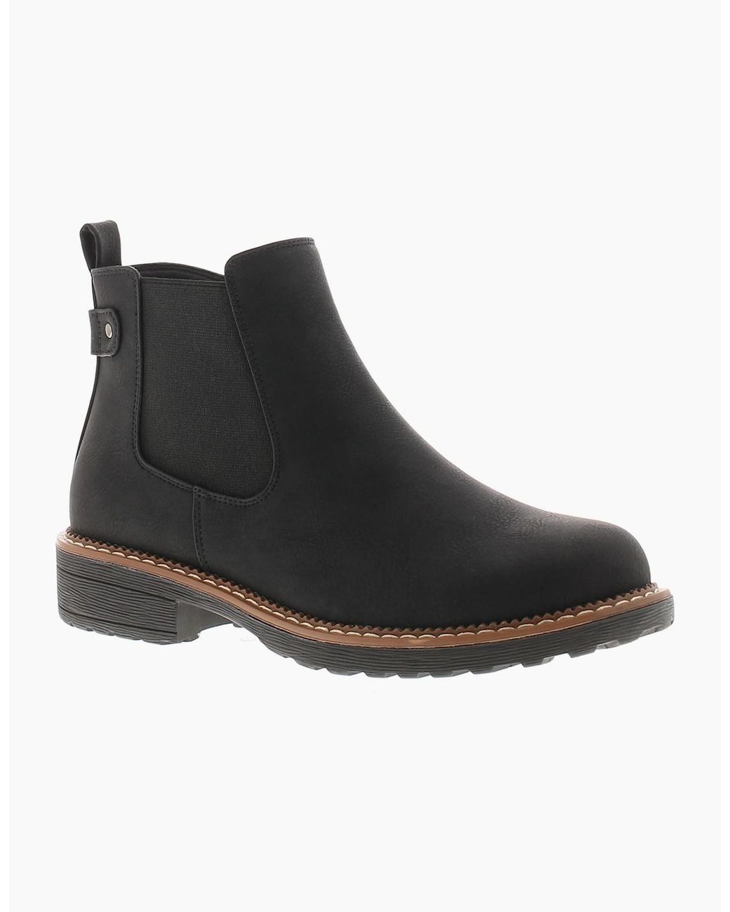 Apache Ankle Boots Concise Pu Zip Fastening Chelsea Uk Size in Black ...