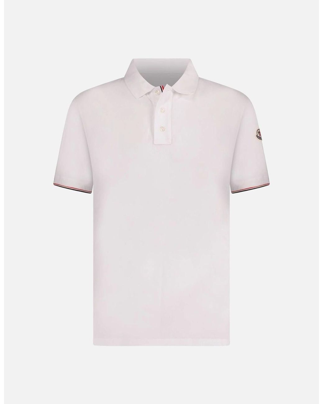 Moncler 2 Button Polo T-Shirt in Pink for Men | Lyst UK