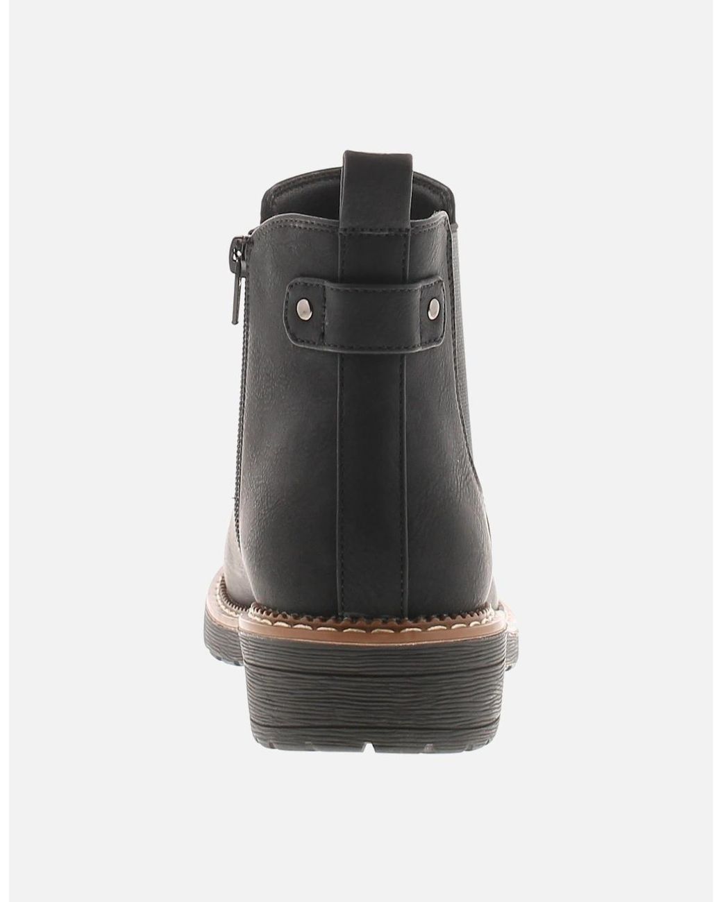 Apache Ankle Boots Concise Pu Zip Fastening Chelsea Uk Size in Black ...