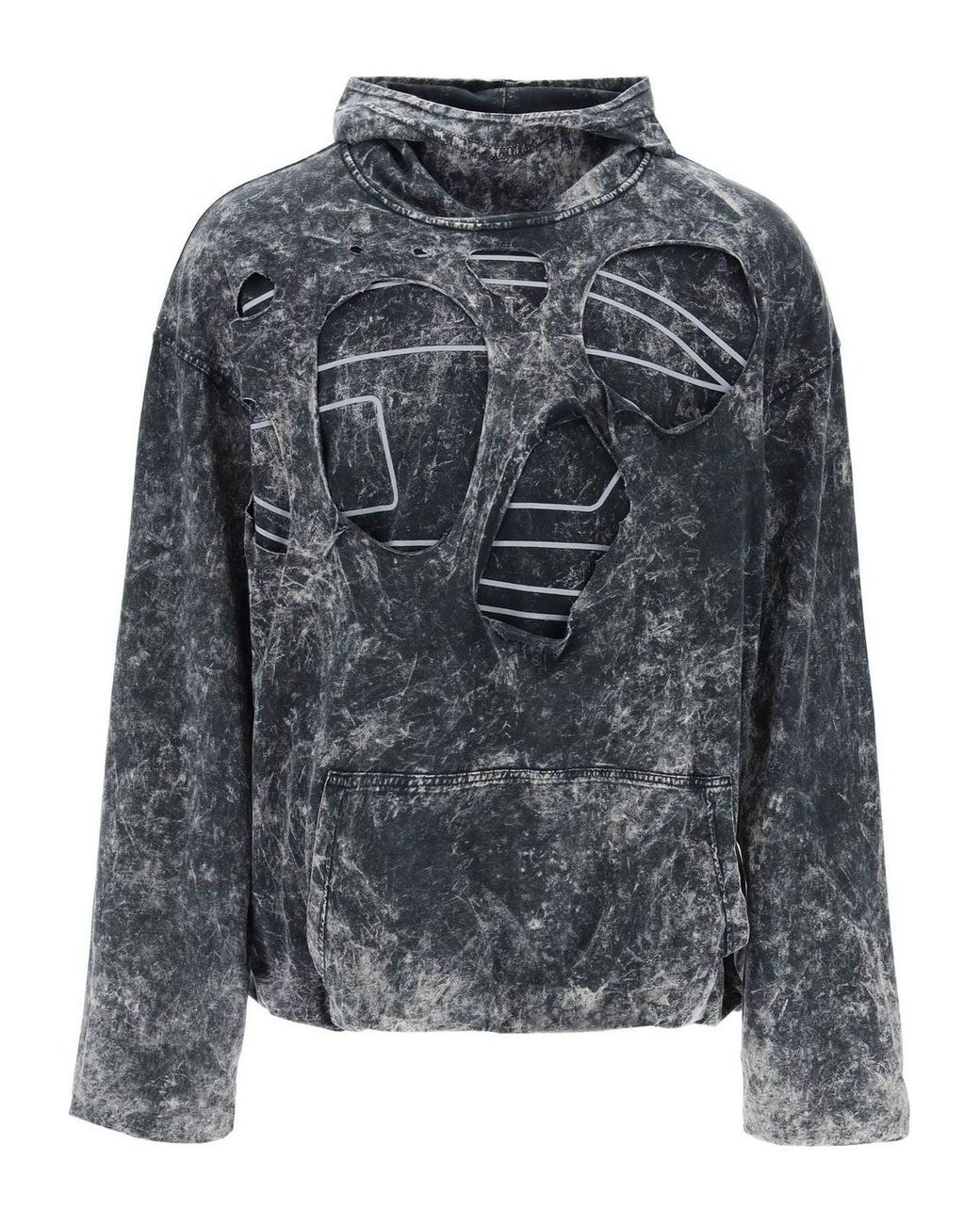 DIESEL Destroyed S-Mar-Peel Top in Gray for Men | Lyst