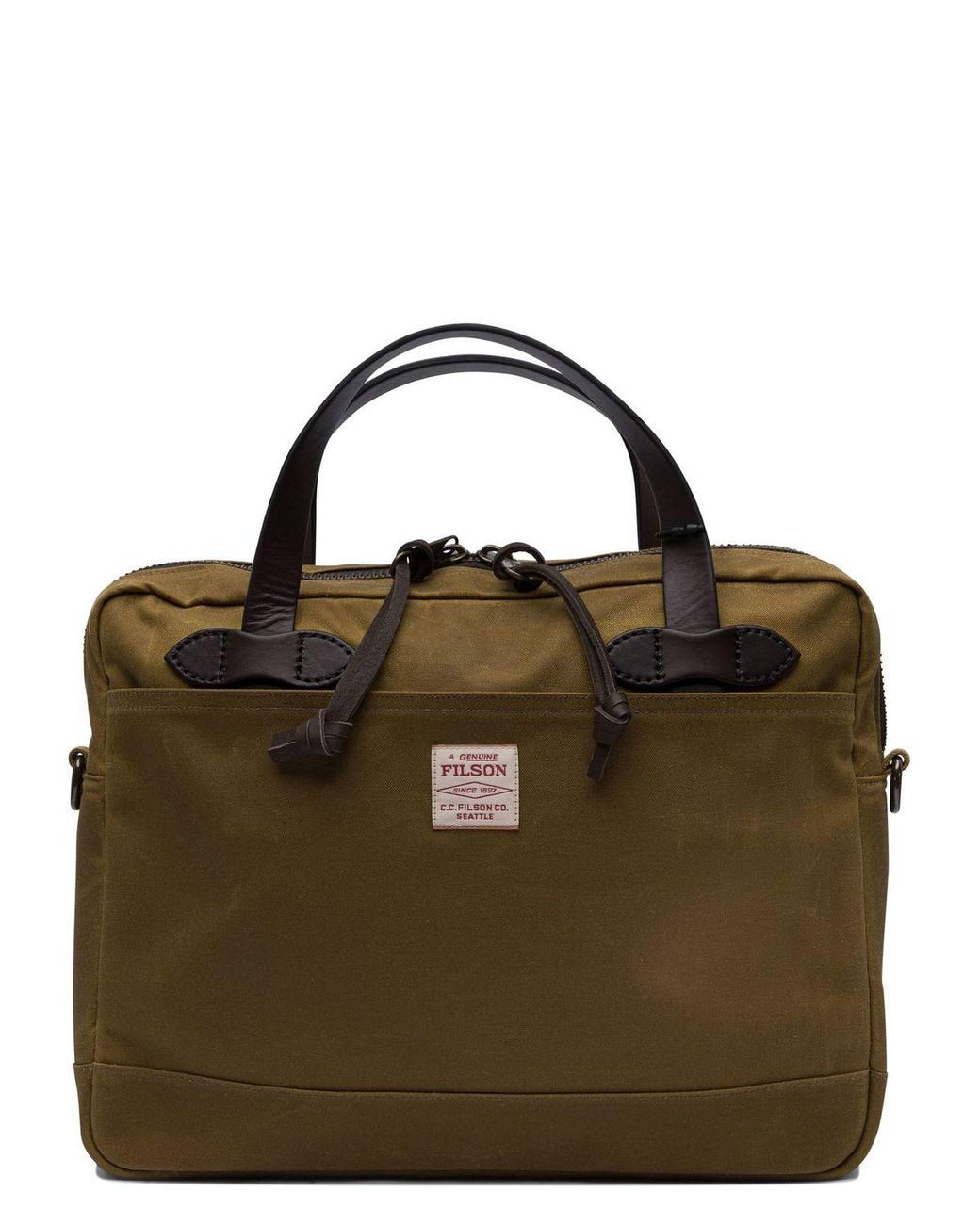 Filson Tin Cloth Compact Briefcase in Brown for Men | Lyst