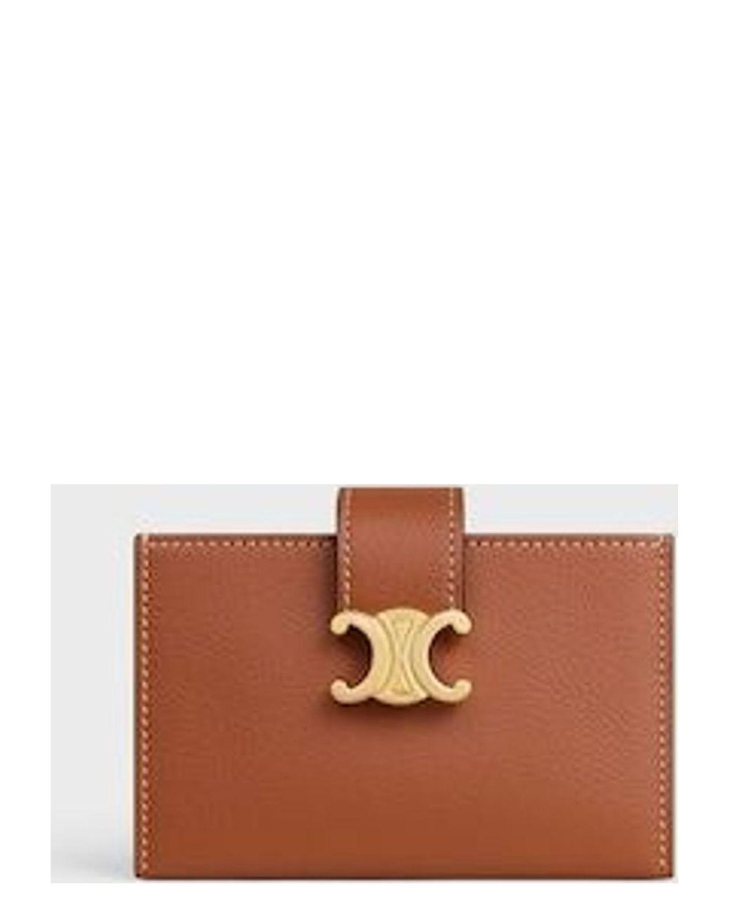Celine Accordéon Card Holder in Brown | Lyst UK