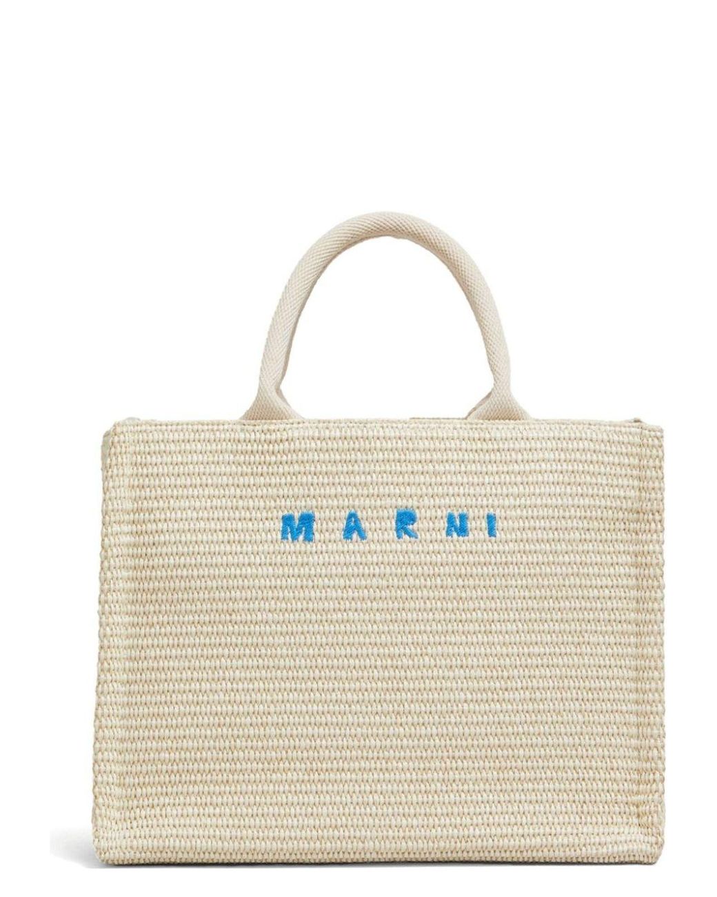 Marni Shopping M Natural Handles Bco Logo | Lyst