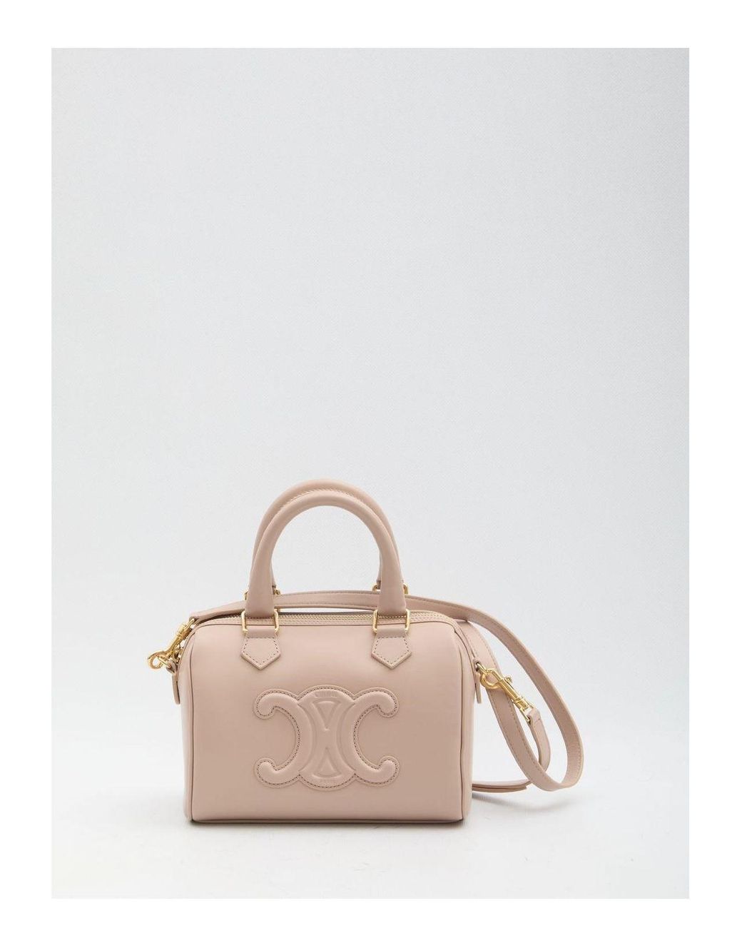 Celine Small Boston Bag in Natural | Lyst