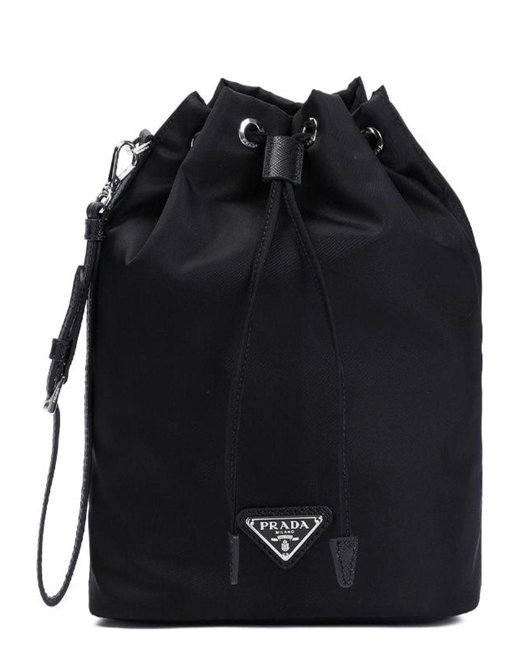 Prada Re-Nylon Bucket in Black | Lyst