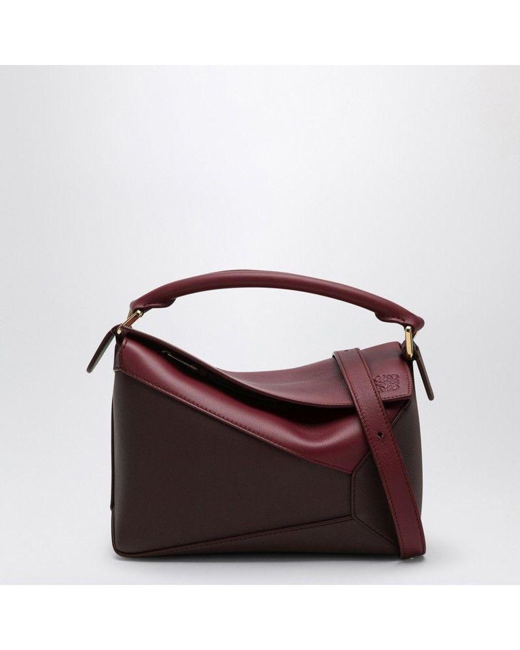 Loewe Puzzle Bag Small Cremson/Dark Burgundy in Brown | Lyst