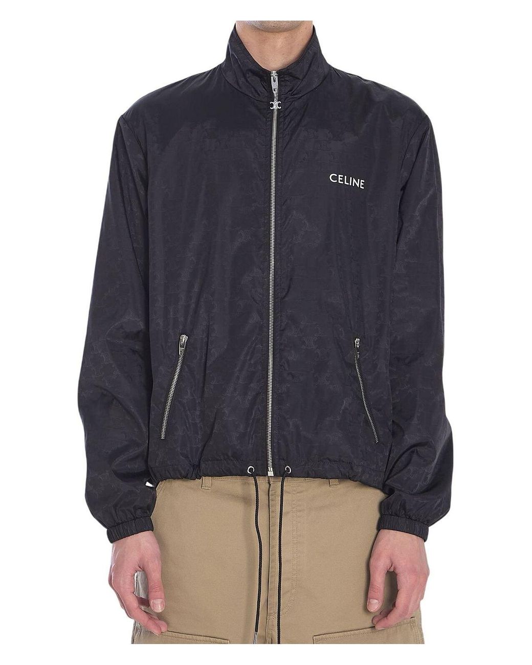 Celine Monogram Jacket in Blue for Men | Lyst