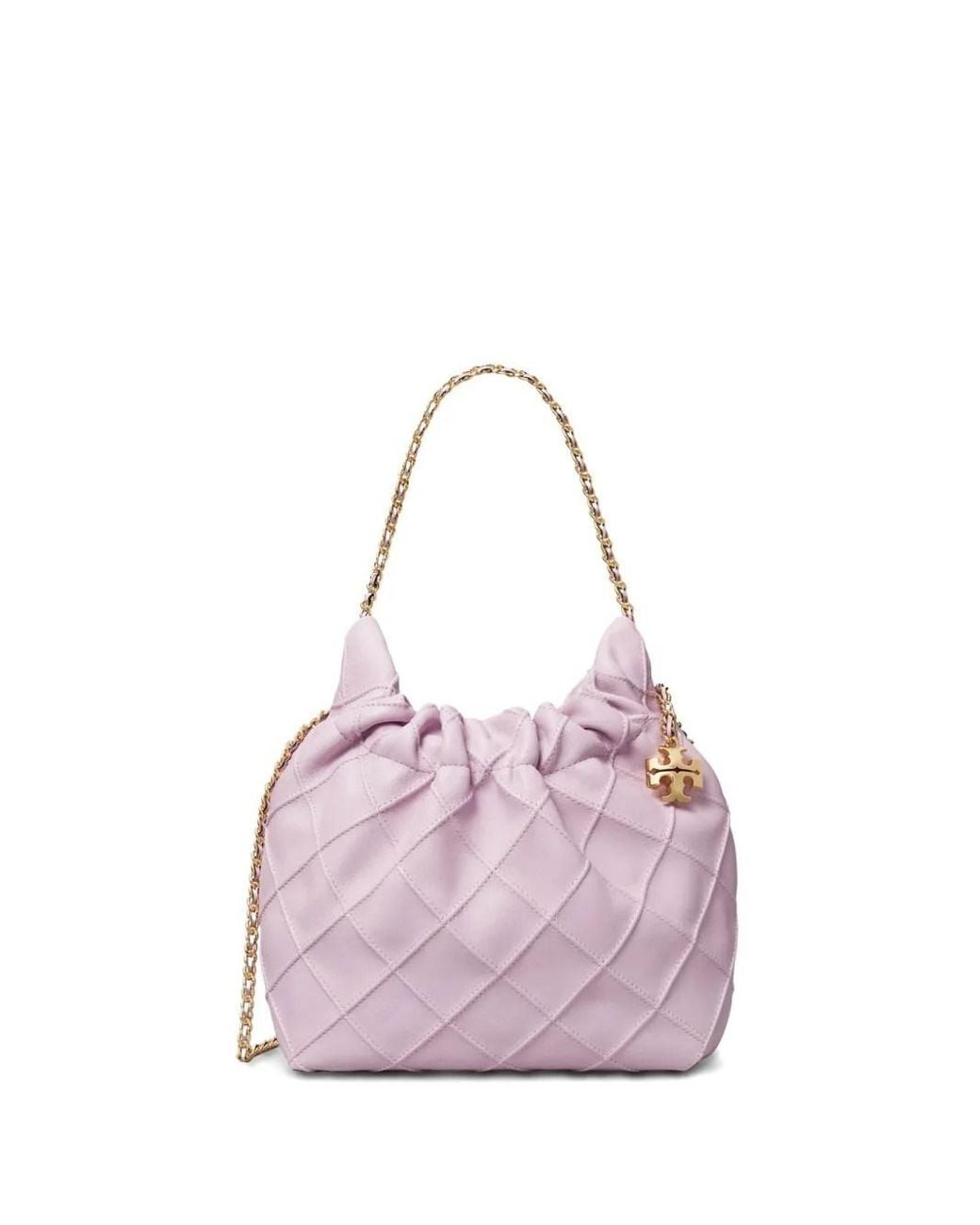 Tory Burch Fleming Mini Hobo Bag in Pink | Lyst