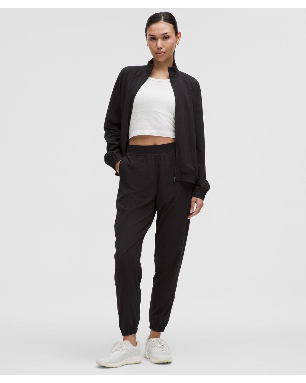 lululemon Adapted State Perforated Track Jacket in Black | Lyst
