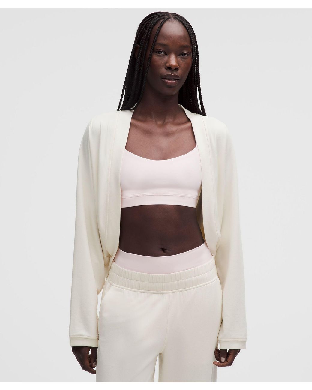 lululemon Becalm Shrug in White | Lyst