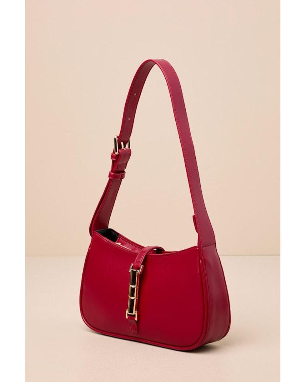 Lulus Chic And Tasteful Shoulder Bag in Red | Lyst