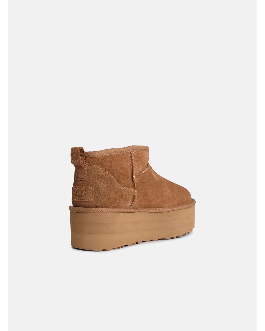 UGG Classic Ultra Mini Platform' Chestnut Suede Boots in Brown | Lyst