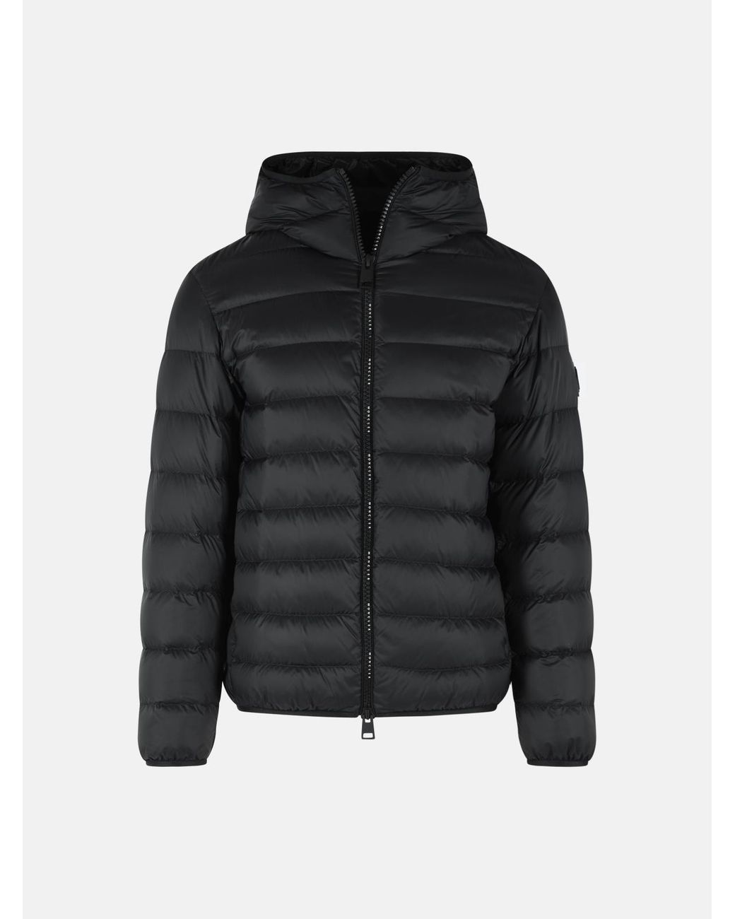 Moncler Short 'Alrai' Hooded Down Jacket in Black for Men | Lyst
