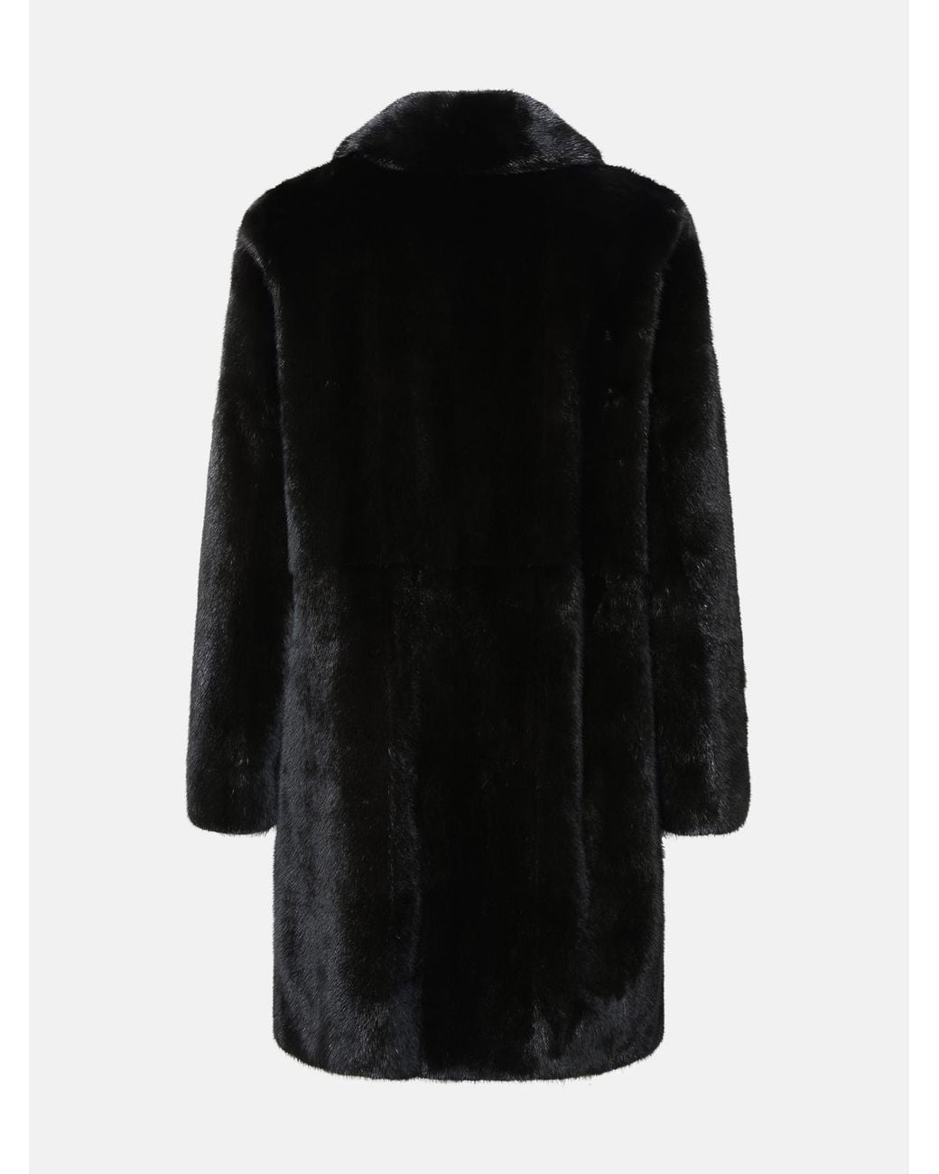 Blancha Long Mink Fur in Black | Lyst