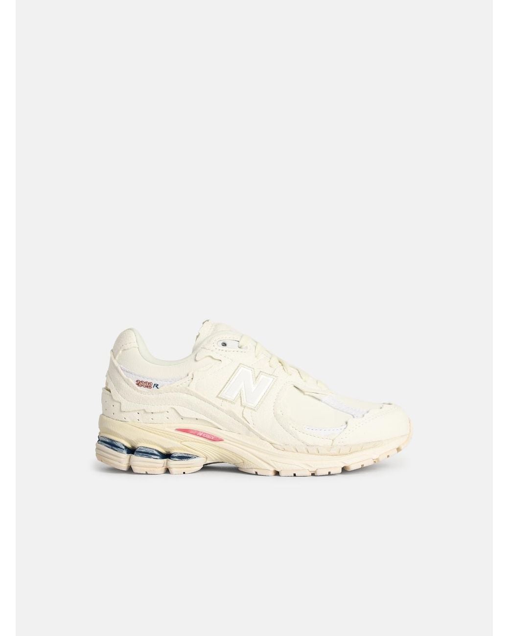 New Balance '2002 R' Ivory Fabric Sneakers in Natural | Lyst