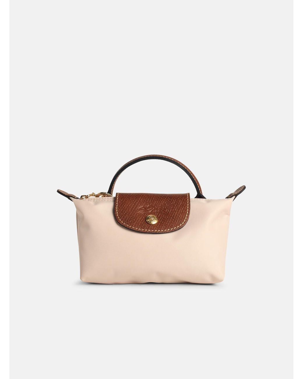 Longchamp Clutch Bag With 'le Pliage Original' Handle In Recycled Tela ...