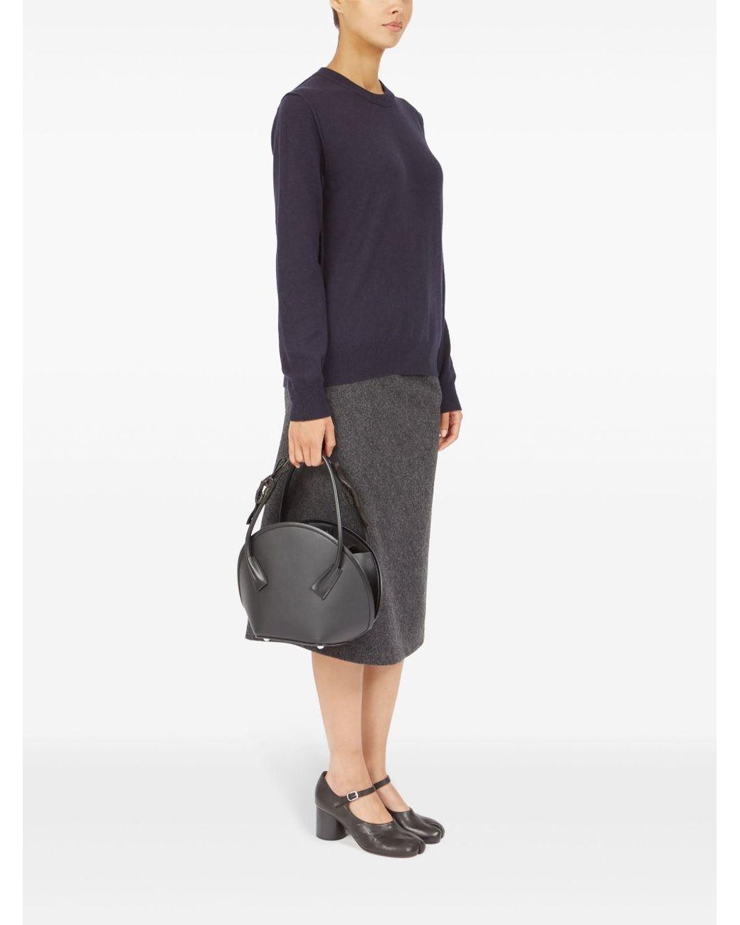 Maison Margiela Fortune Small Leather Handbag in Black | Lyst