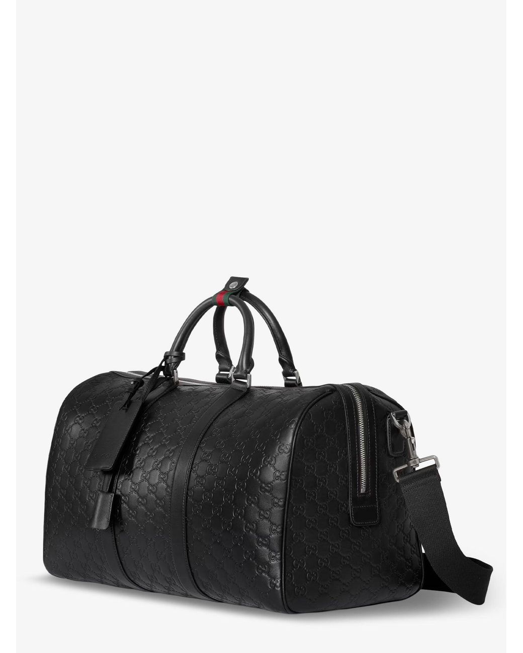 Gucci Coated Canvas Gg Emblem Travel Bag With Gg Motif in Black for Men ...