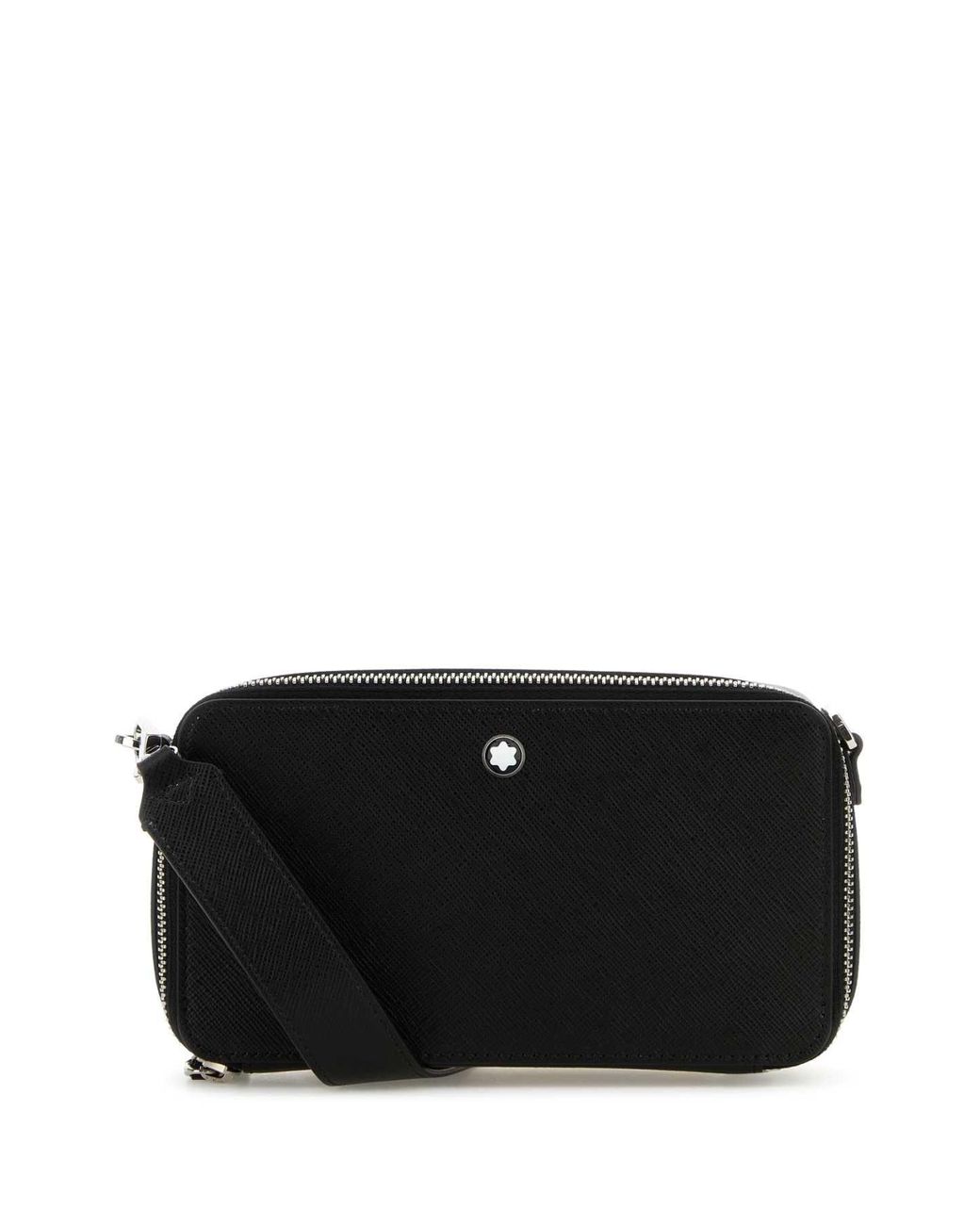 Montblanc Leather Crossbody Bag in Black | Lyst